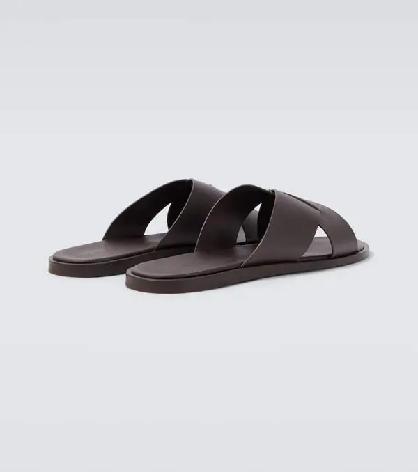 Orlebar Brown Muro Leather Sandals - Brown