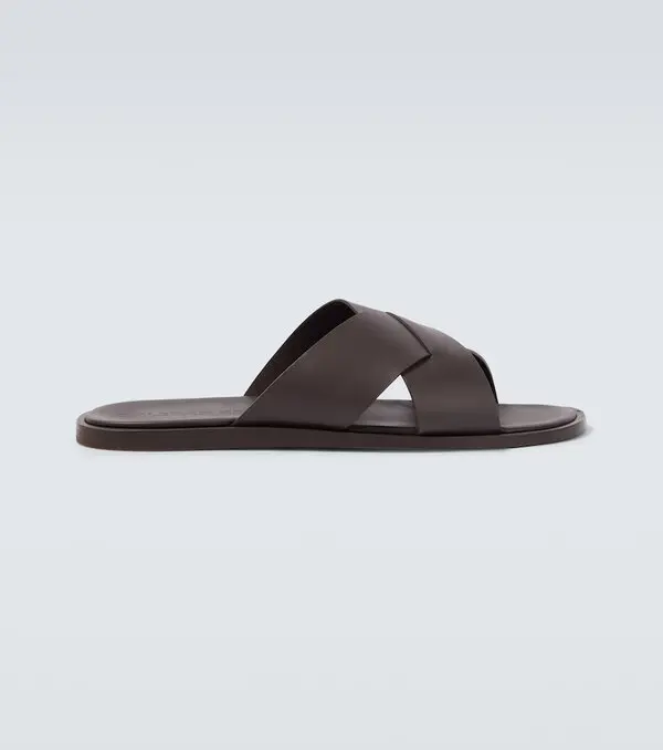 Orlebar Brown Muro Leather Sandals - Brown