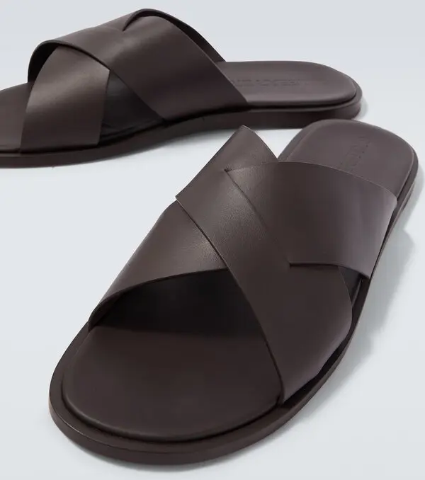 Orlebar Brown Muro Leather Sandals - Brown