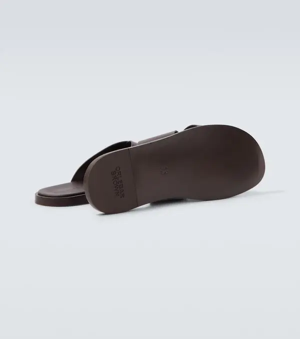 Orlebar Brown Muro Leather Sandals - Brown