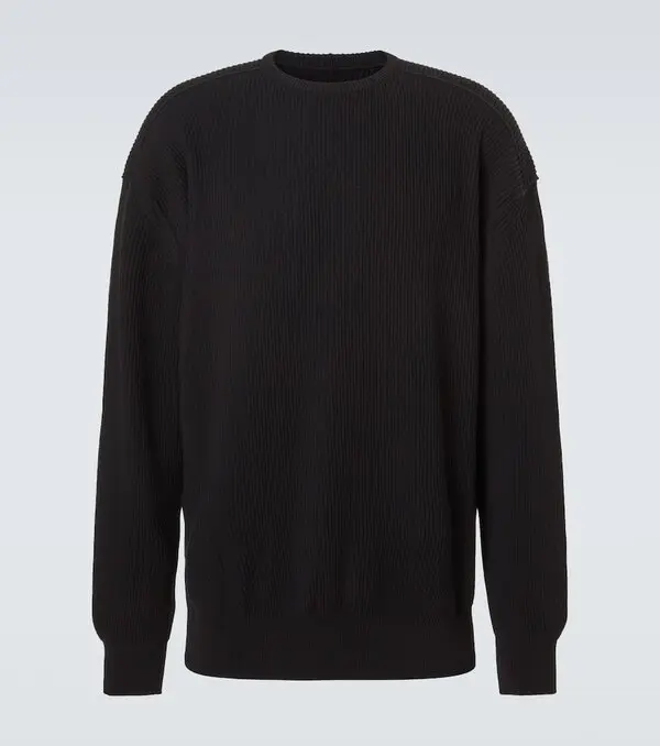 Rick Owens Jumbo Ls Virgin Wool Sweater - Black