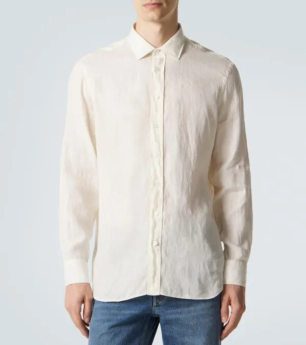 LARDINI Linen Shirt - White