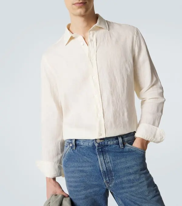 LARDINI Linen Shirt - White