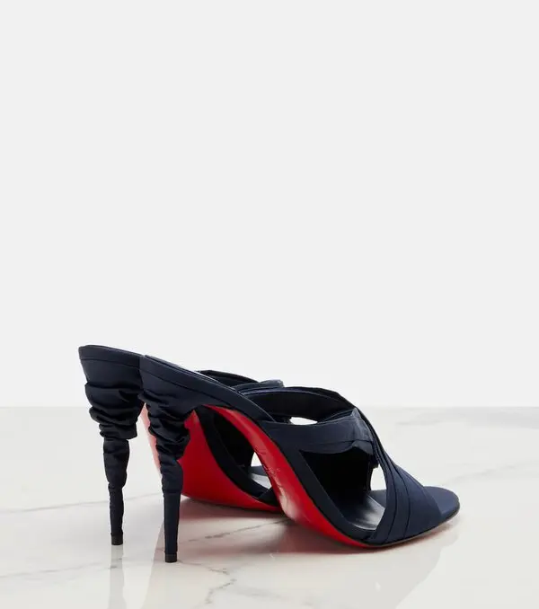 CHRISTIAN LOUBOUTIN Affabula Taffeta Mules - Blue