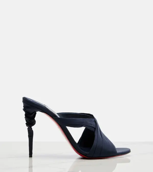 CHRISTIAN LOUBOUTIN Affabula Taffeta Mules - Blue