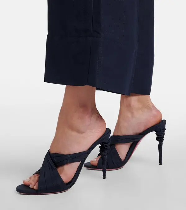 CHRISTIAN LOUBOUTIN Affabula Taffeta Mules - Blue