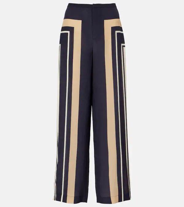 SIR. Pietra Printed Silk Wide-leg Pants - Multicoloured