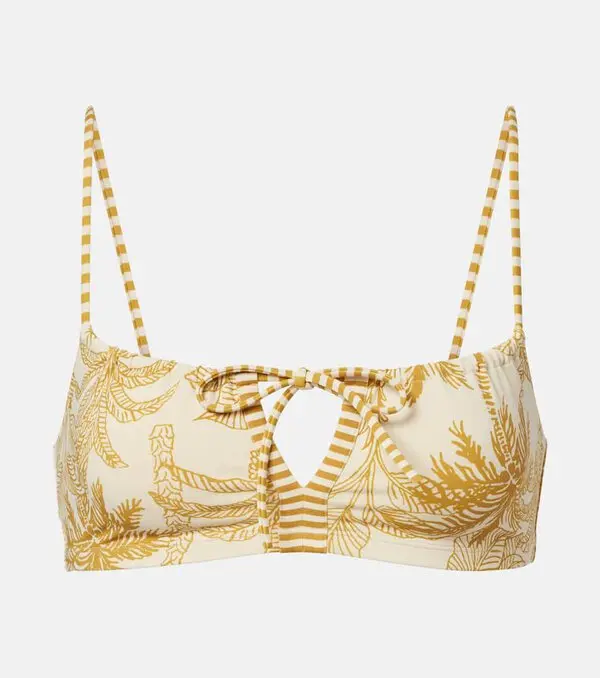 ERES Rêve Printed Bikini Top - Yellow