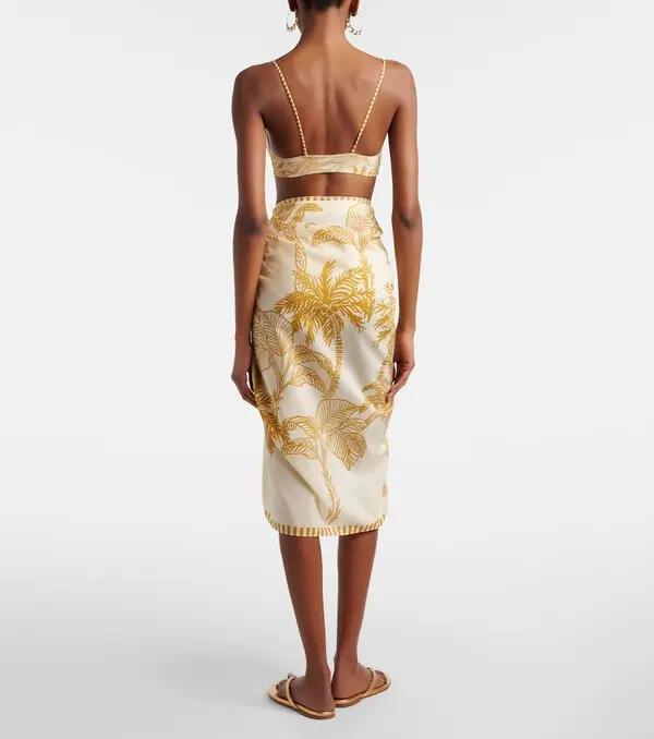 ERES Jungle Printed Cotton And Silk Beach Cover-up - Yellow