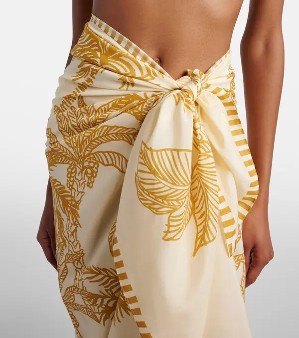 ERES Jungle Printed Cotton And Silk Beach Cover-up - Yellow