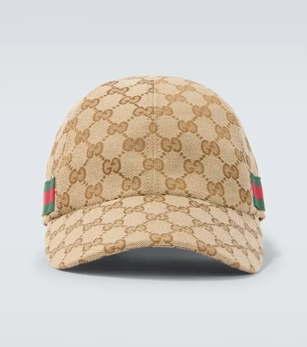 Gucci Gg Canvas Web Stripe Baseball Cap - Beige