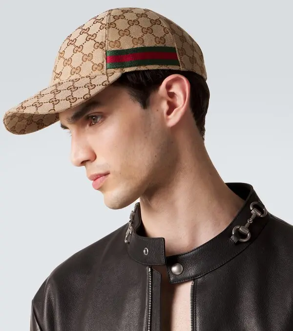 Gucci Gg Canvas Web Stripe Baseball Cap - Beige