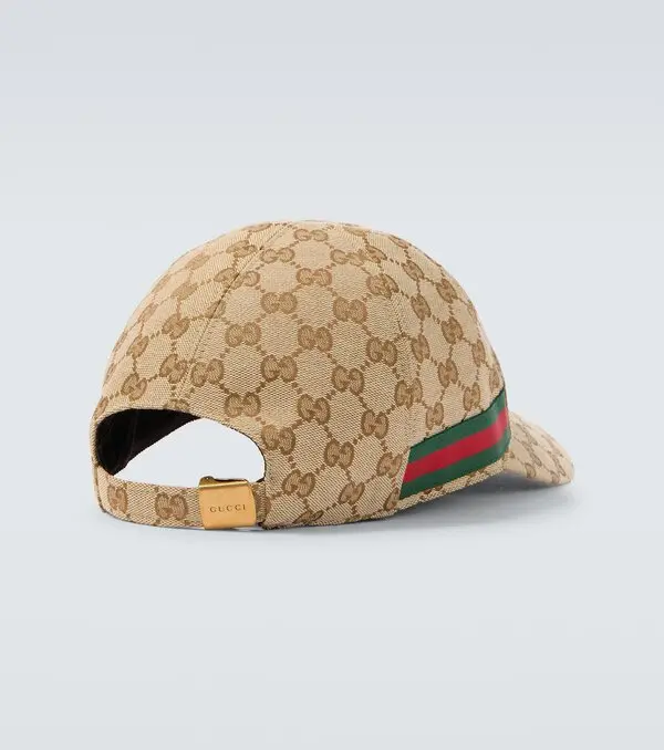 Gucci Gg Canvas Web Stripe Baseball Cap - Beige