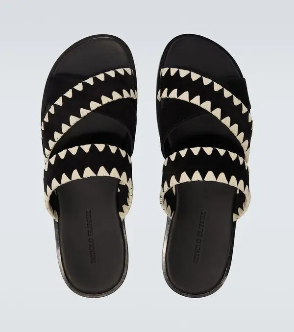 Manolo Blahnik Nello Suede Sandals