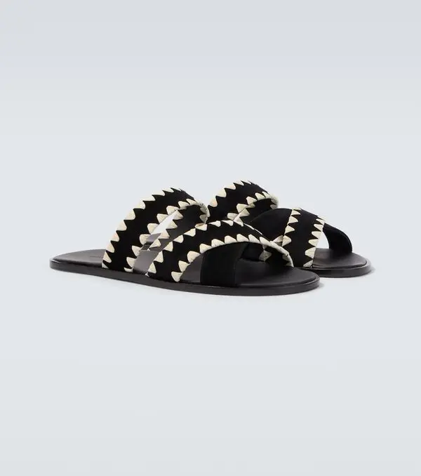 Manolo Blahnik Nello Suede Sandals