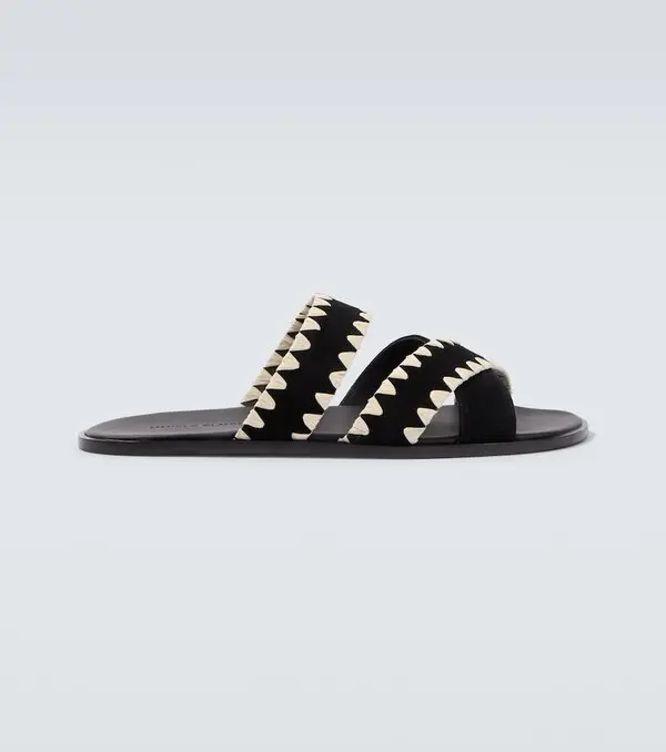 Manolo Blahnik Nello Suede Sandals