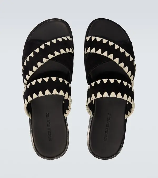 Manolo Blahnik Nello Suede Sandals