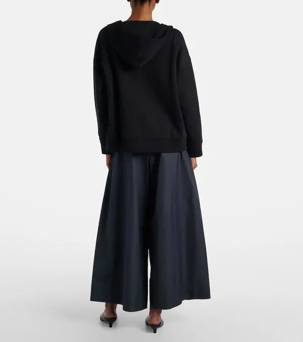 Max Mara Gufo Cotton Poplin Wide-leg Pants - Blue