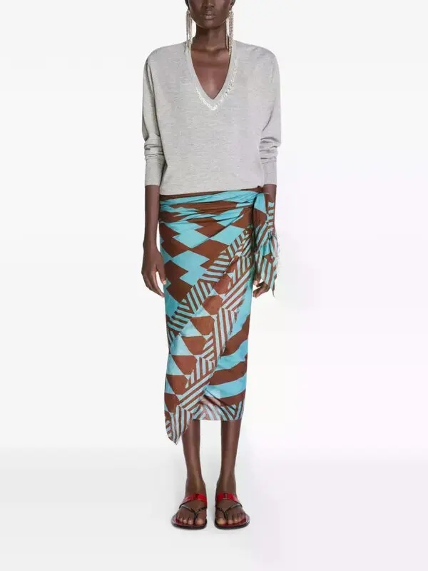 Dries Van Noten Geometric-print Pareo