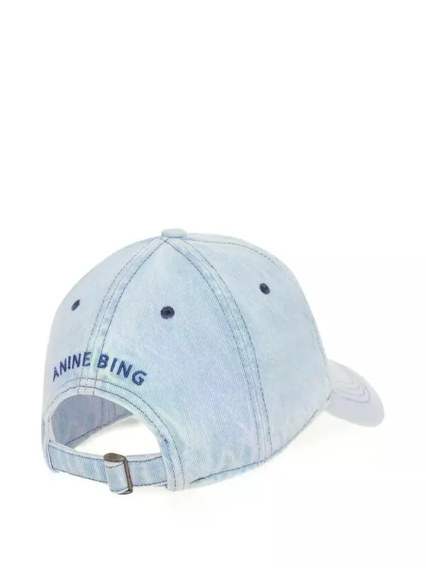 ANINE BING Logo-embroidered Baseball Cap - Blue