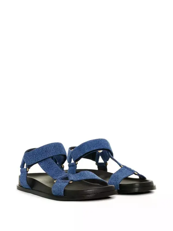 ANINE BING Jess Sandals With Gold-tone Hardware - Blue