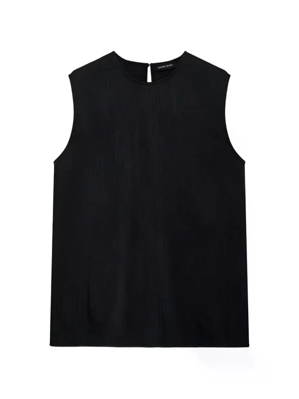 ANINE BING Malia Round-neck Top - Black