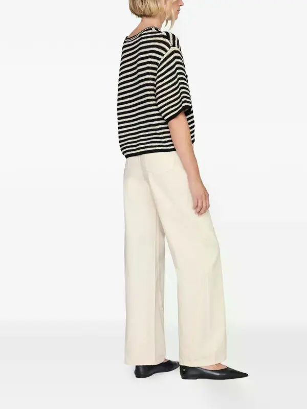 ANINE BING Theo Striped Knit Sweater