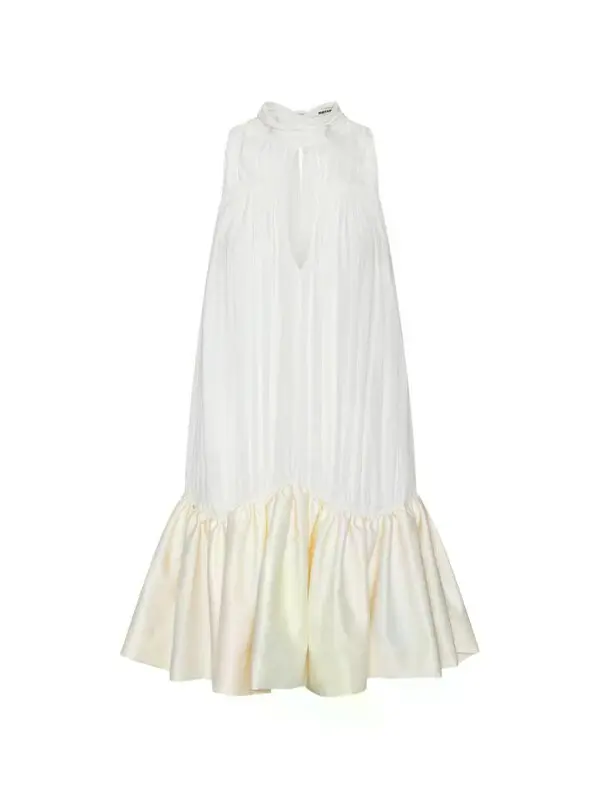 ROTATE BY BIRGER CHRISTENSEN Gathered Mini Dress - White
