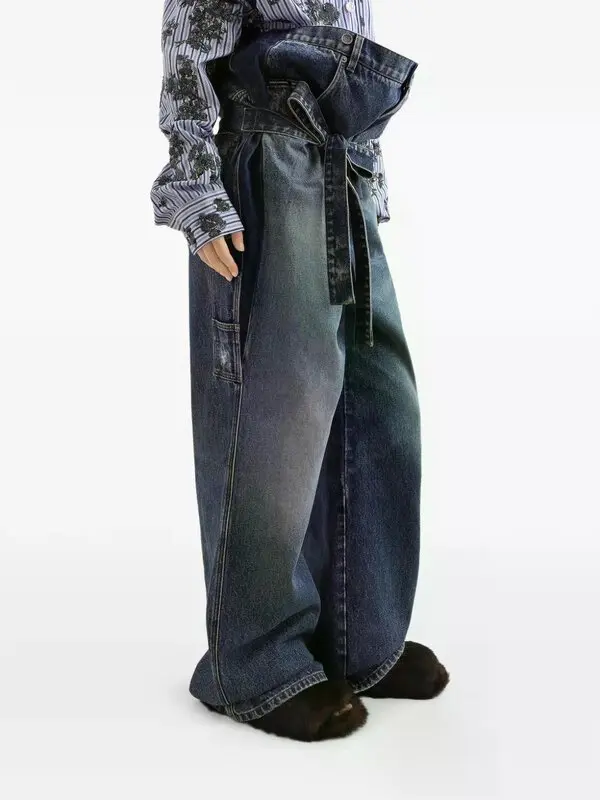 Dolce & Gabbana Belted Wide-leg Jeans