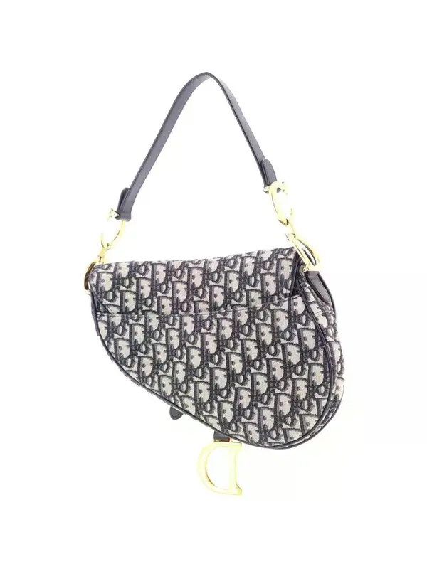 Dior Saddle Handbag Oblique Canvas Medium - Blue