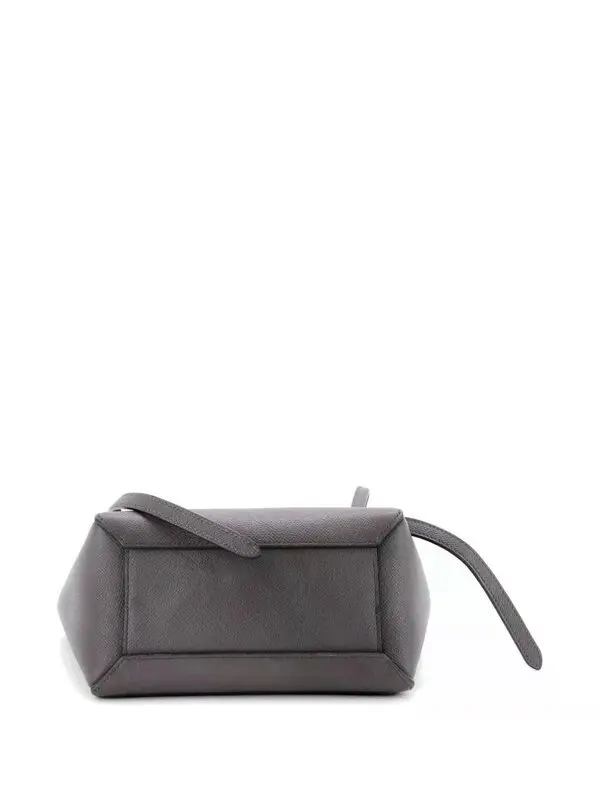 Celine Belt Bag Textured Leather Nano Shoulder Bag - Grey