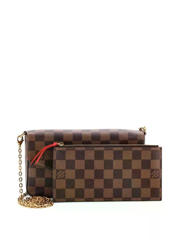 LOUIS VUITTON Felicie Pochette Damier - Brown