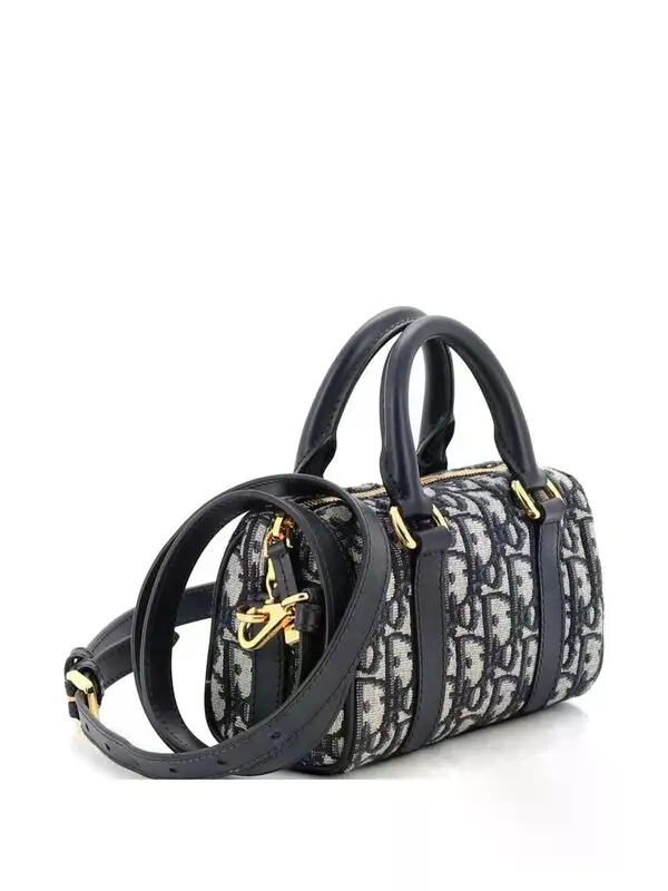 Dior Groove Convertible Bowling Bag Oblique Canvas Nano Handbag - Blue