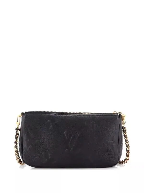 LOUIS VUITTON Multi Pochette Accessoires Monogram Empreinte Giant Crossbody Bag - Black