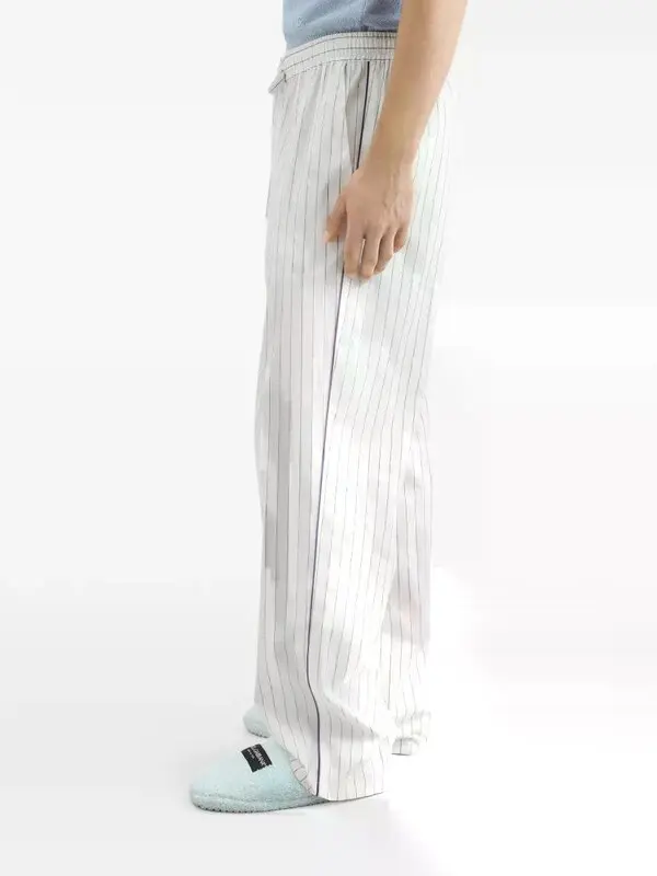Dolce & Gabbana Striped Poplin Trousers - White