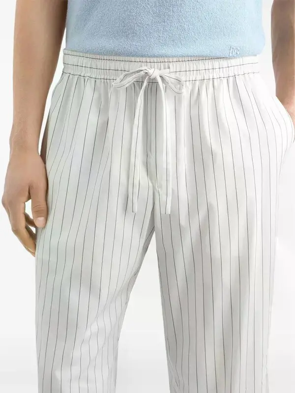 Dolce & Gabbana Striped Poplin Trousers - White