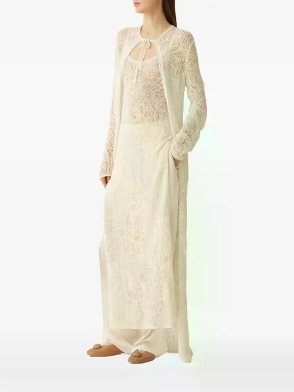 Fabiana Filippi Crocheted Midi Dress - Neutrals
