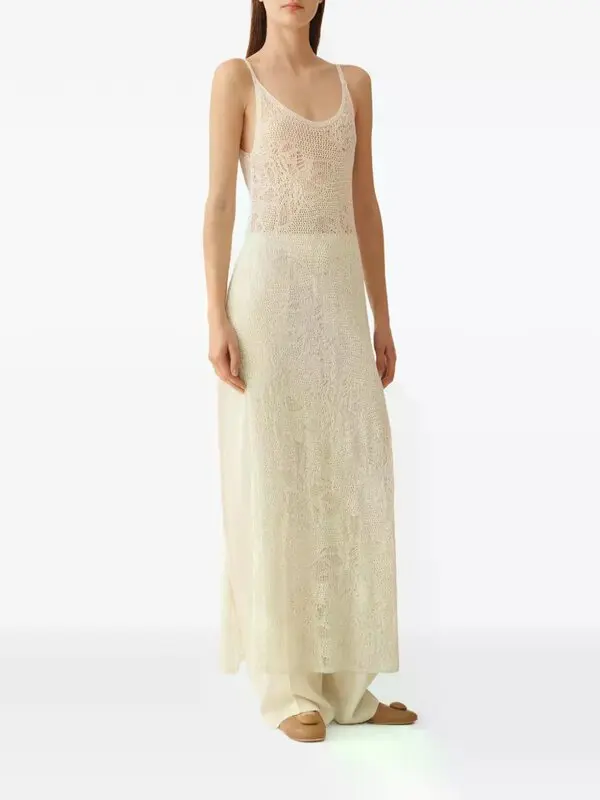 Fabiana Filippi Crocheted Midi Dress - Neutrals