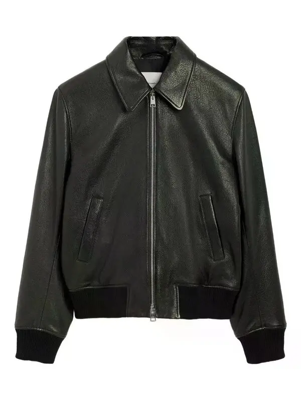 AMI Paris Lamb Leather Zipped Jacket