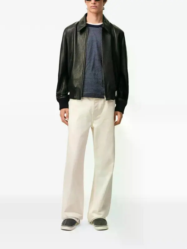 AMI Paris Lamb Leather Zipped Jacket
