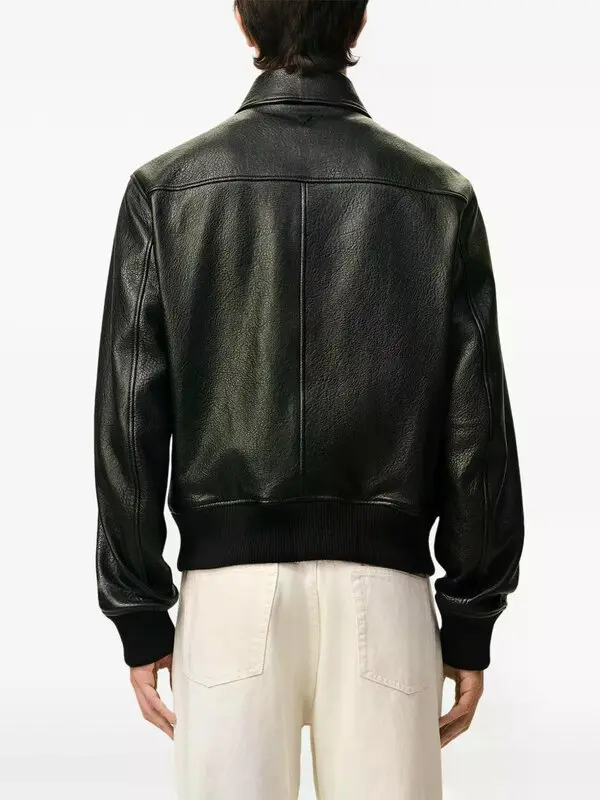 AMI Paris Lamb Leather Zipped Jacket