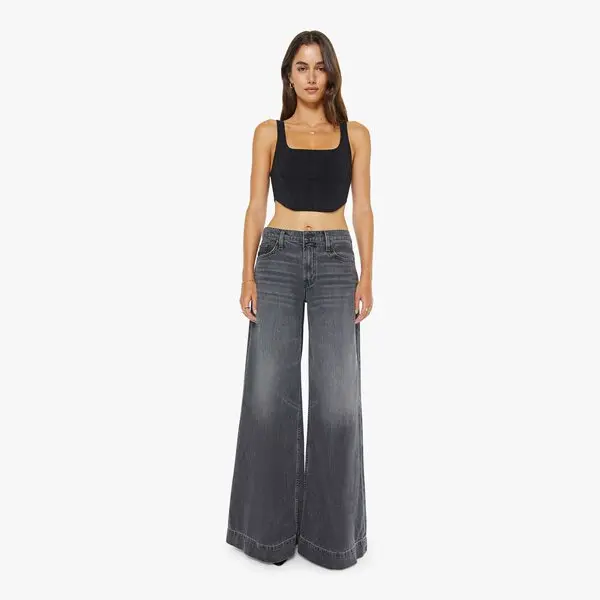 MOTHER The Mid Rise Headliner Heel Well Done Jeans - Black