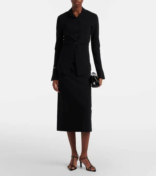 JIL SANDER Mid-rise Pencil Skirt