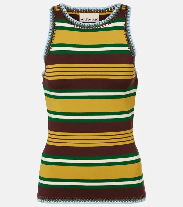 ALEMAIS Clover Knitted Striped Tank Top
