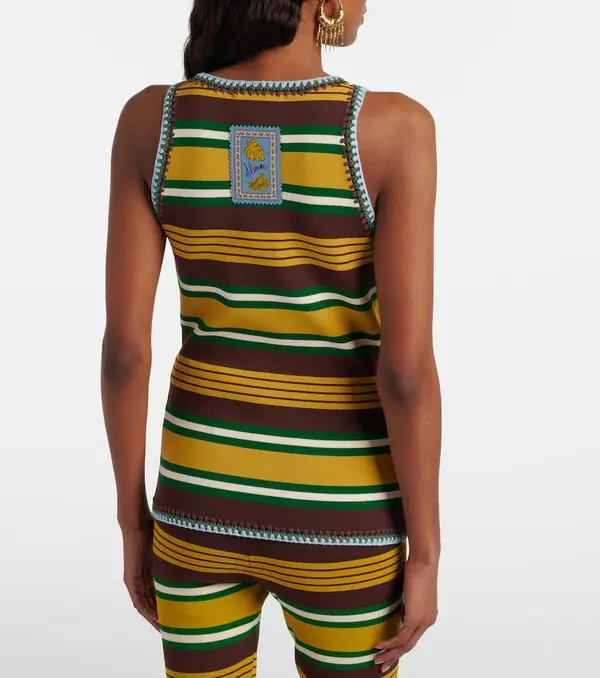ALEMAIS Clover Knitted Striped Tank Top