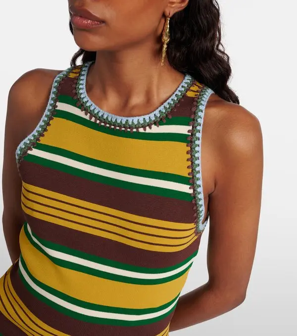 ALEMAIS Clover Knitted Striped Tank Top