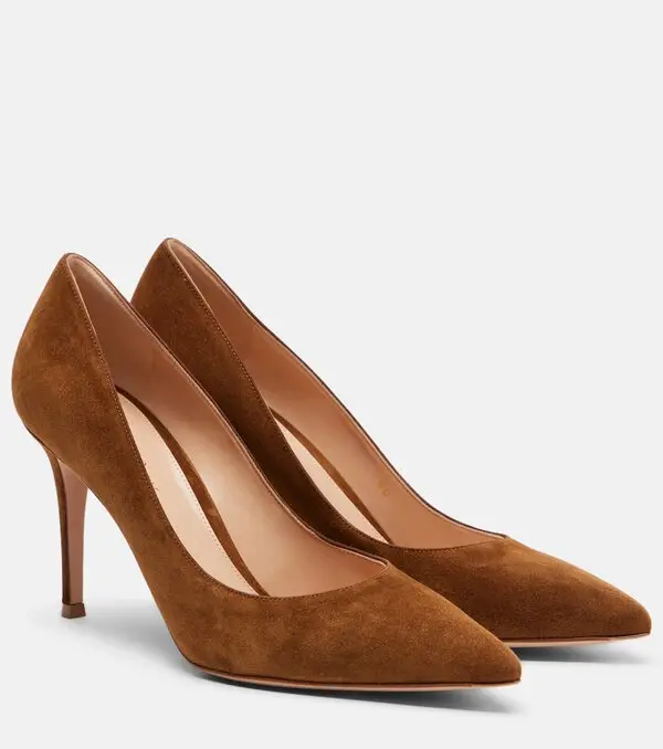 GIANVITO ROSSI Suede Pumps - Brown