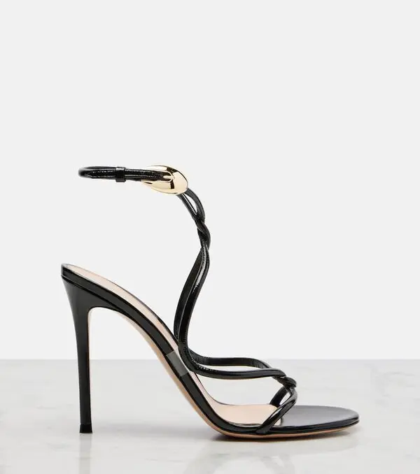 GIANVITO ROSSI Jungle Mamba Leather Sandals