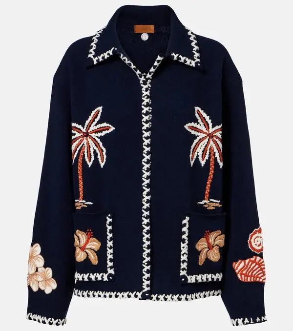 Alanui Remember Me Virgin Wool Jacket - Blue