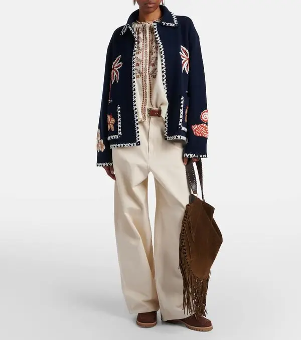 Alanui Remember Me Virgin Wool Jacket - Blue